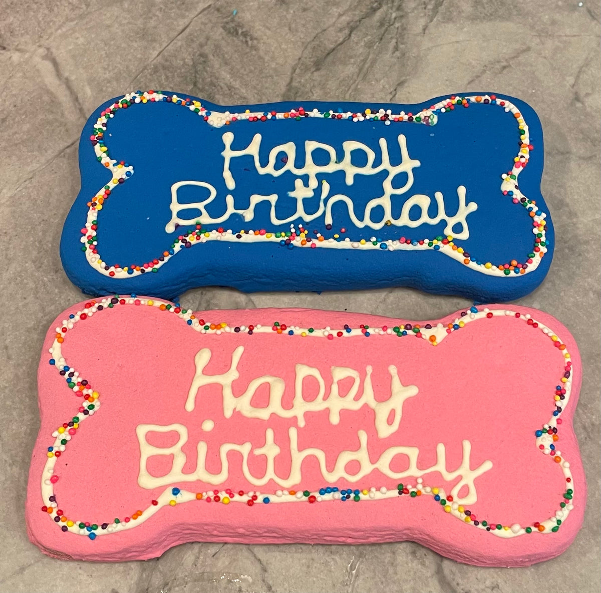 Happy Birthday Bone Cookie Cake – The Barkery Long Island